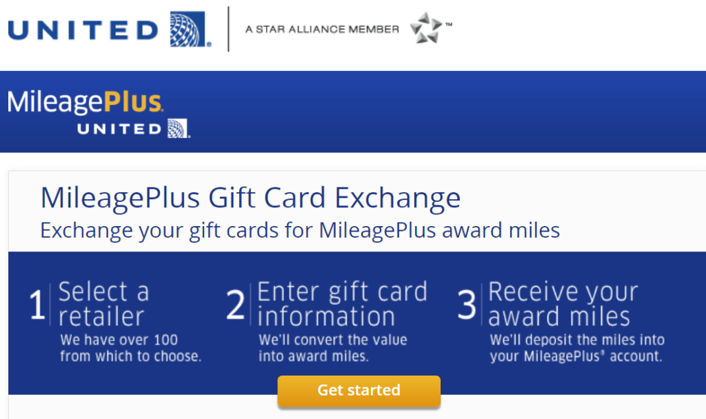 Exchange your unwanted gift cards for United miles - Travelzuma